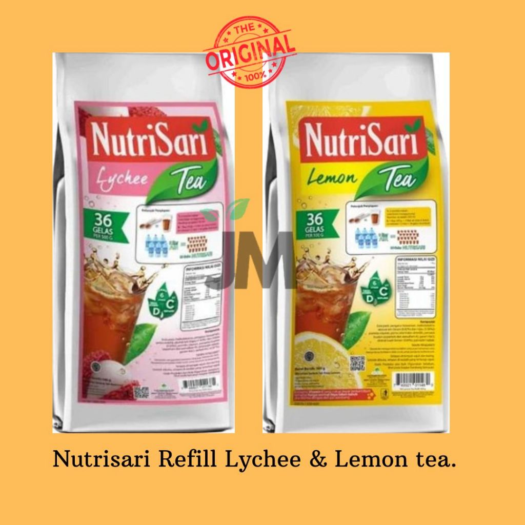 Jual Nutrisari Lychee Tea & Lemon Tea Refill 400 gram | Shopee Indonesia