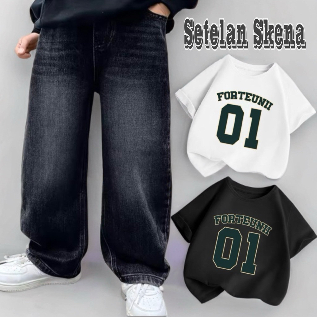 Jual Setelan Skena Jeans Anak 1-7 Tahun Laki-laki Dan Perempuan Motif ...