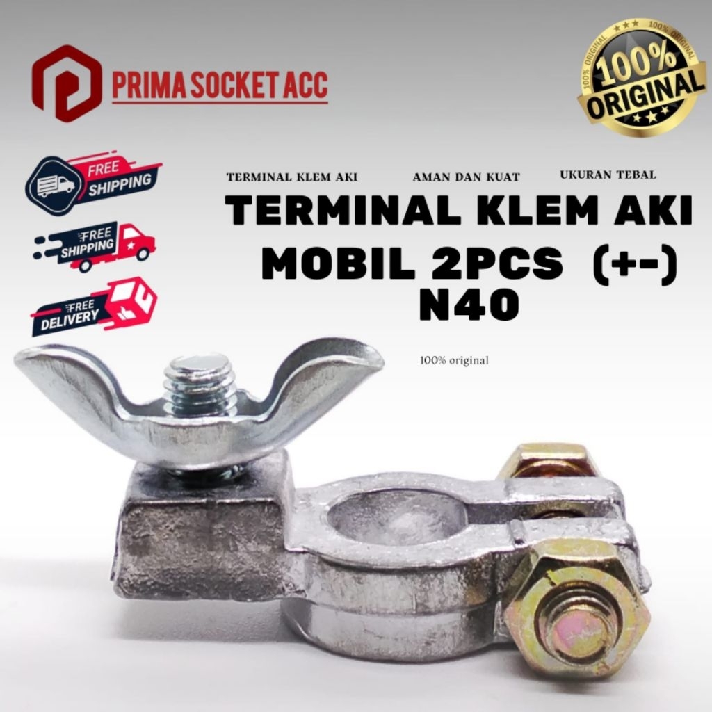 Jual Kepala Aki Mobil/Klem Aki Mobil Ukuran N40 kecil Timah | Shopee ...