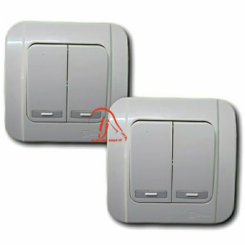 Jual BROCO SAKLAR SERI 2G GALLEO G162-55S DOUBLE SWITCH 2 GANG 1 WAY ...