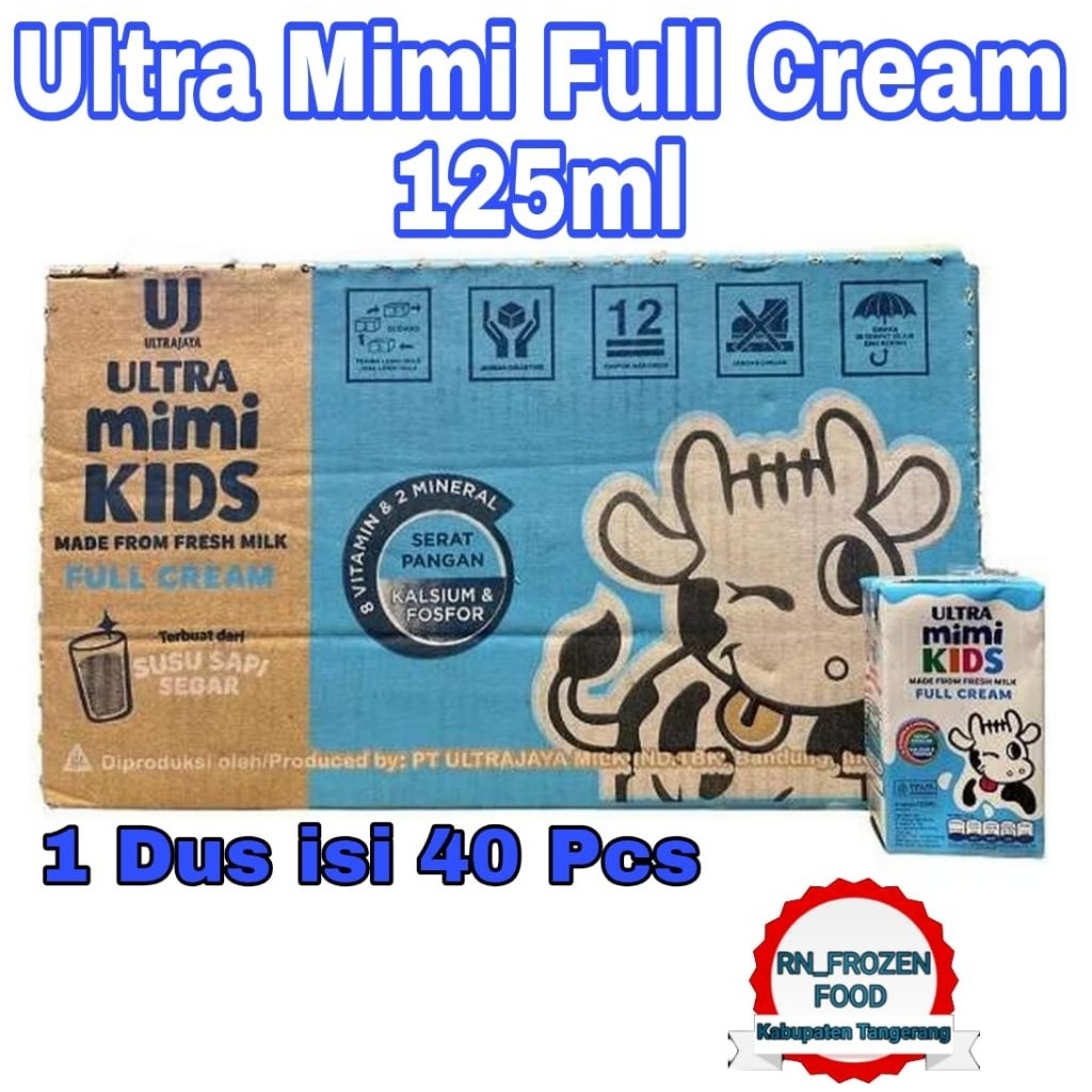 Jual Susu Ultra Mimi Kids FULL CREAM 125ml | 1 KARTON ISI 40 PCS ...