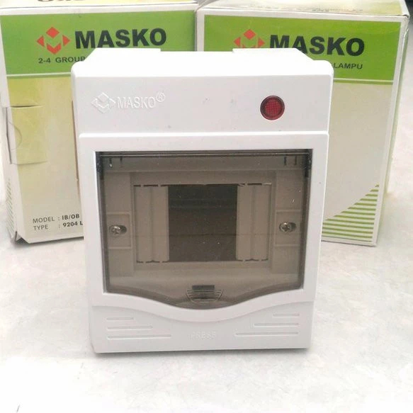 Jual MASKO BOX MCB 4 GRUP + Lampu 9204L / BOX MCB isi 4 IB Inbow Outbow ...