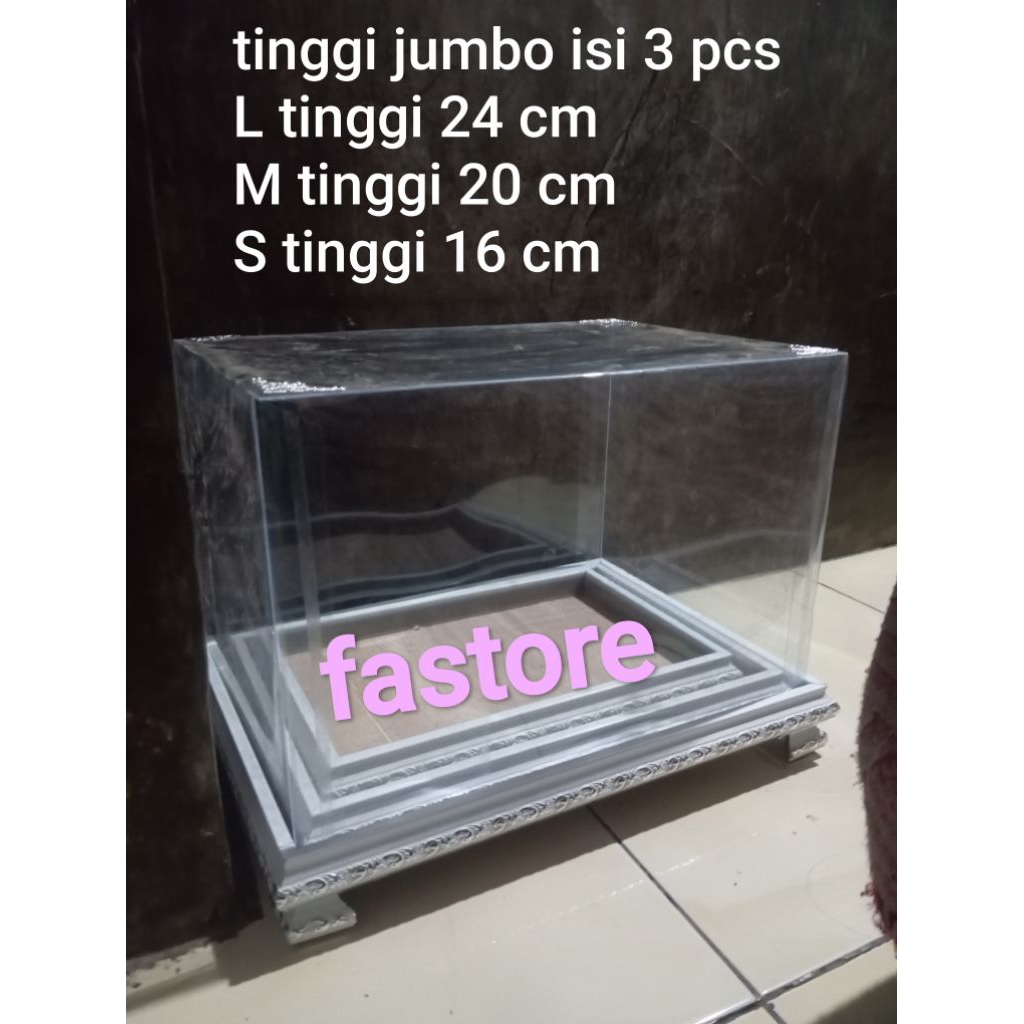 Jual kotak seserahan mewah frame fiber satu set isi 3/2/1 box ukuran ...