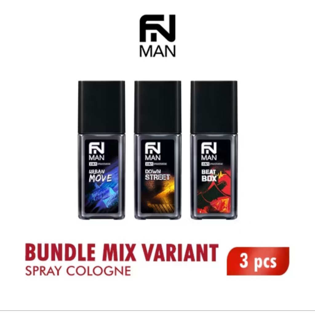 Jual FN Man 2 in 1 Body Spray Urban Move 115 ml x3 parfume peria wanita ...