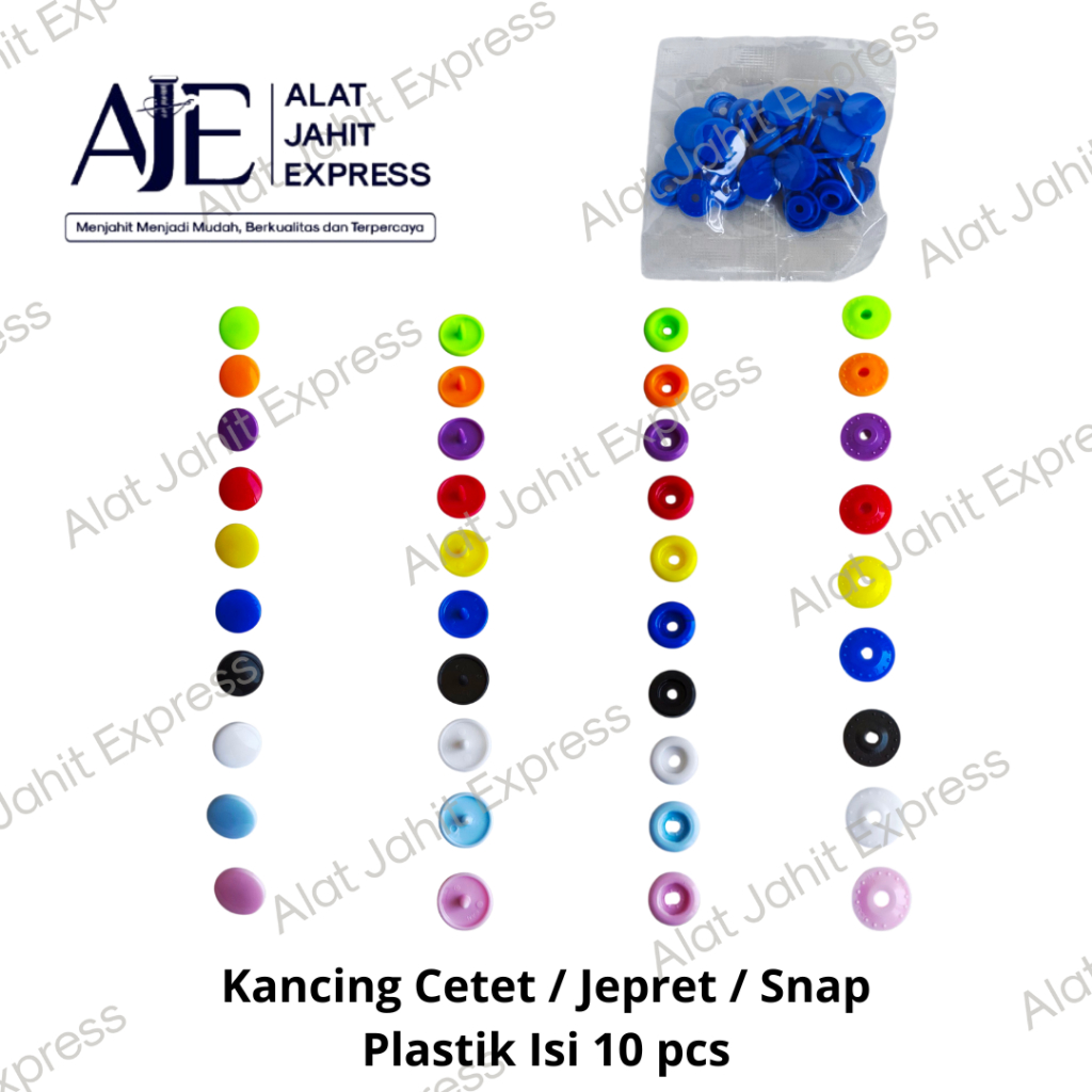 Jual Kancing Cetet / Jepret / Snap Plastik Isi 10 pcs | Shopee Indonesia