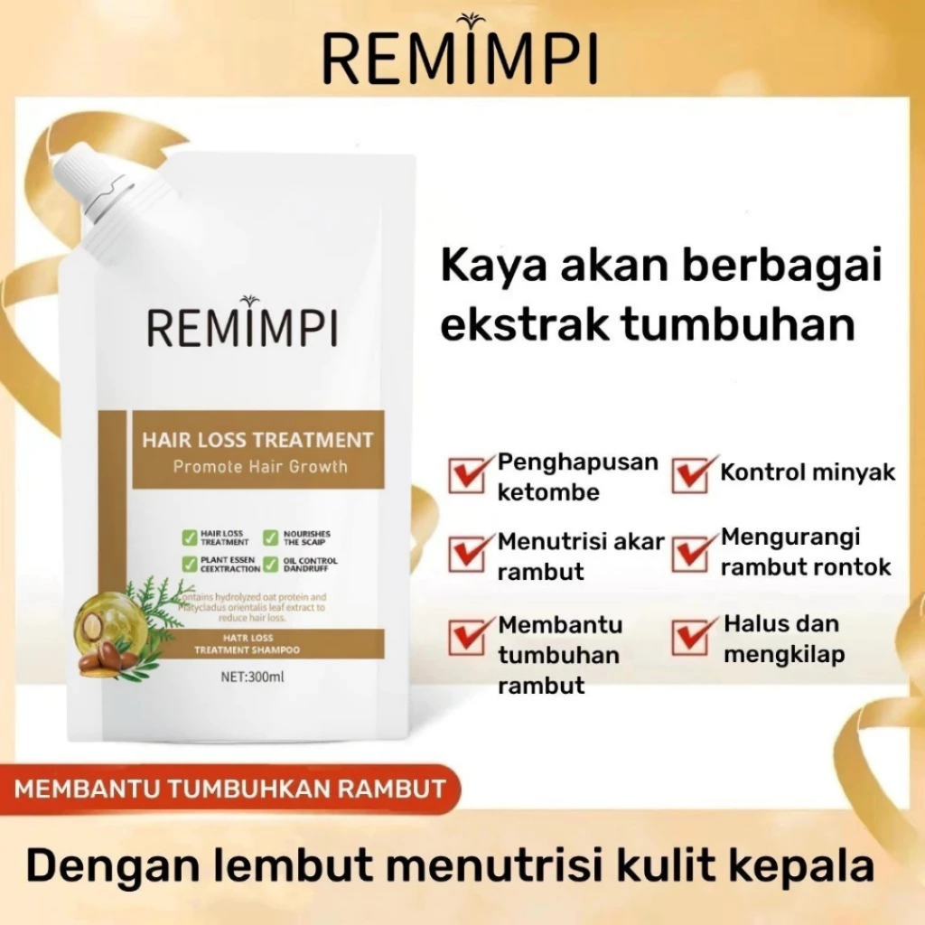 Jual REMIMPI Anti Hair Fall Hair Treatment Shampoo I Shampoo Penumbuh ...