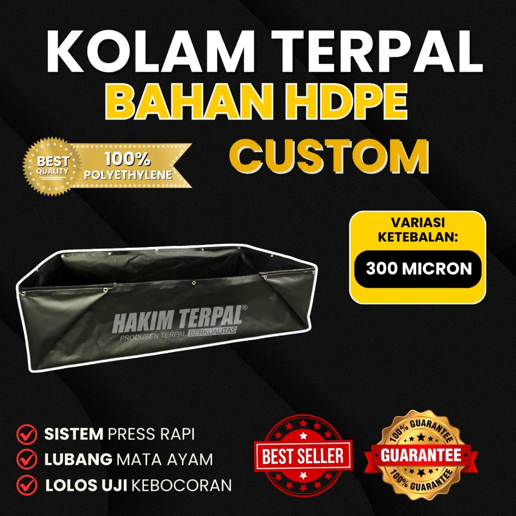 Jual Kolam Kotak Bahan Hdpe Geomembran 300 Mikron (Ukuran Custom ...
