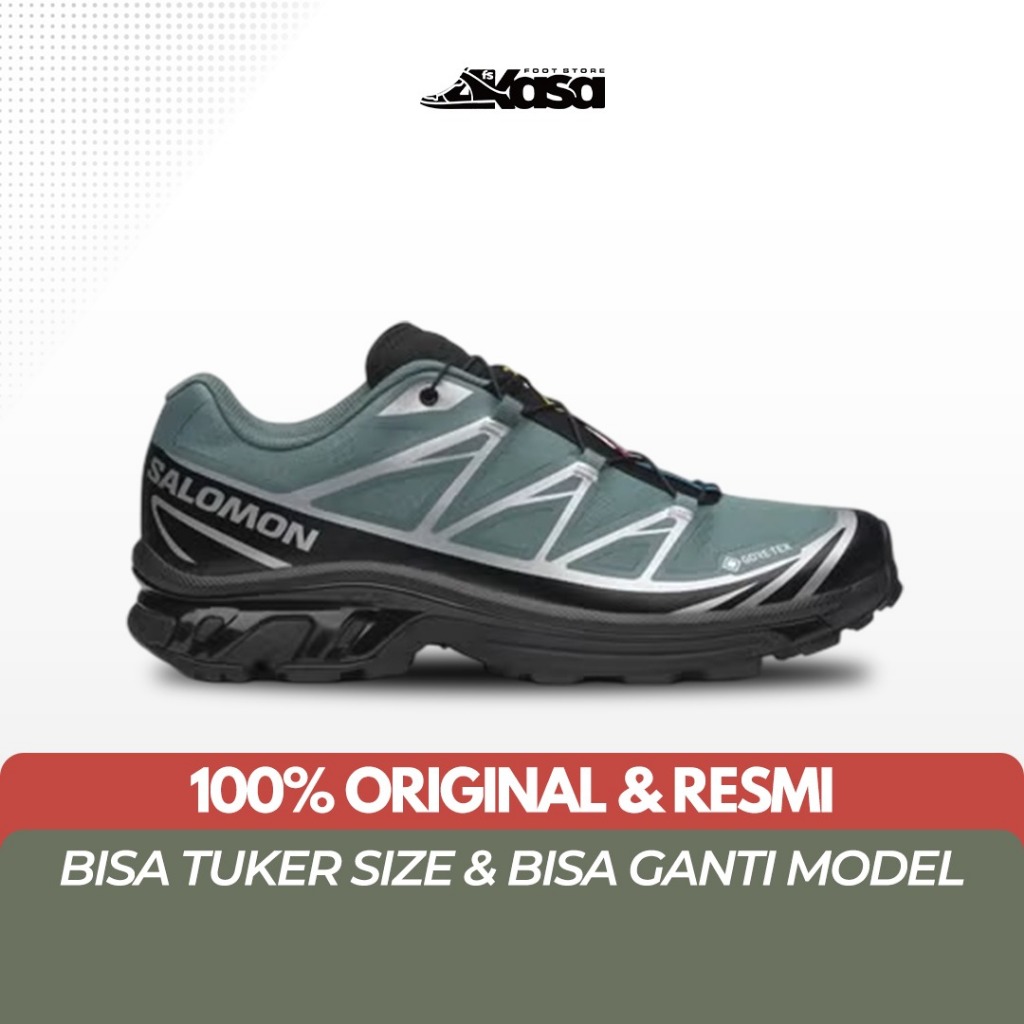 Jual Sepatu Gunung Unisex XT-6 XT6 XT 6 Gore Tex North Atlantic Black ...