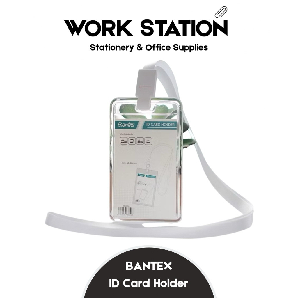 Jual Name Tag Bantex Clear ID Card Holder Original Name Tag Bening ...