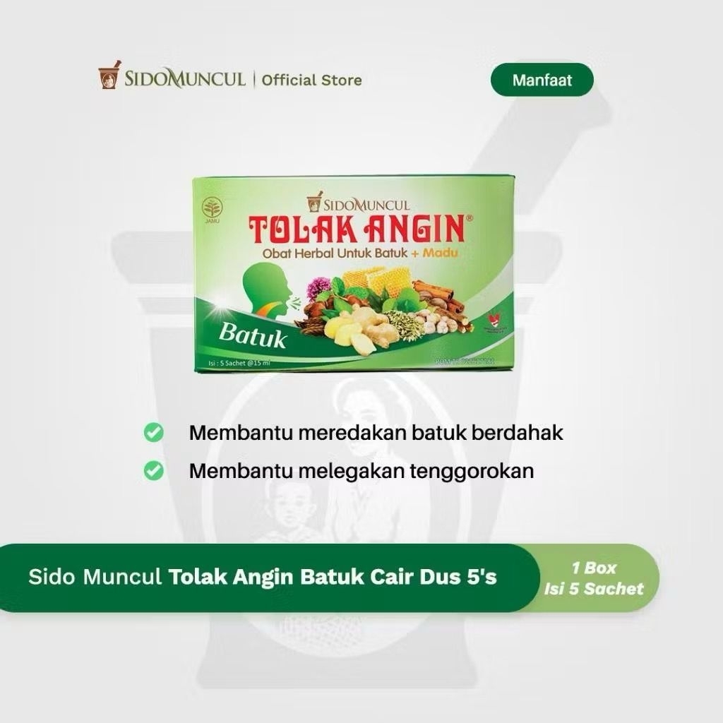 Jual Tolak Angin Batuk Cair Dus 5's - Membantu Meredakan Batuk Berdahak ...