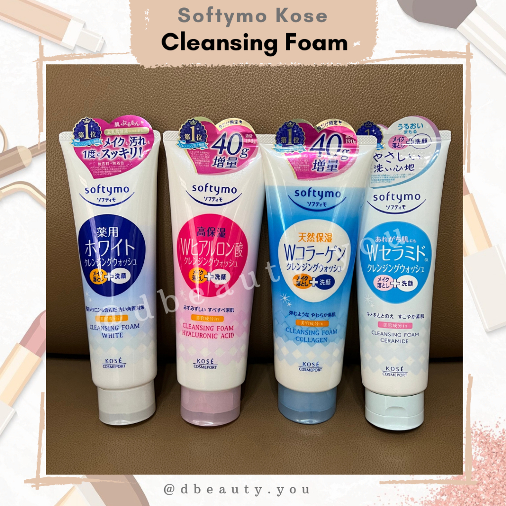 Jual KOSE SOFTYMO Cleansing Foam Facial Wash COLLAGEN / CERAMIDE ...