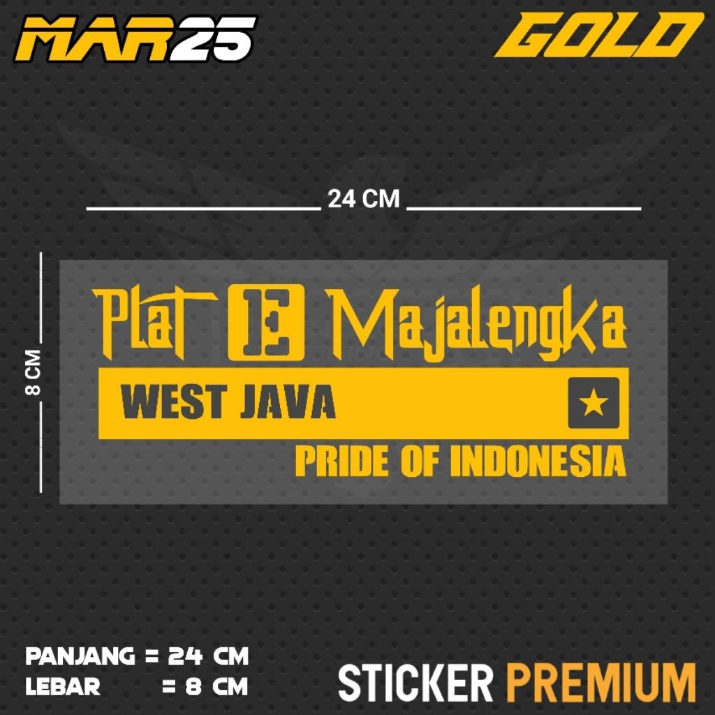Jual STIKER CUTTING PREMIUM TULISAN PLAT E | MAJALENGKA INDRAMAYU ...