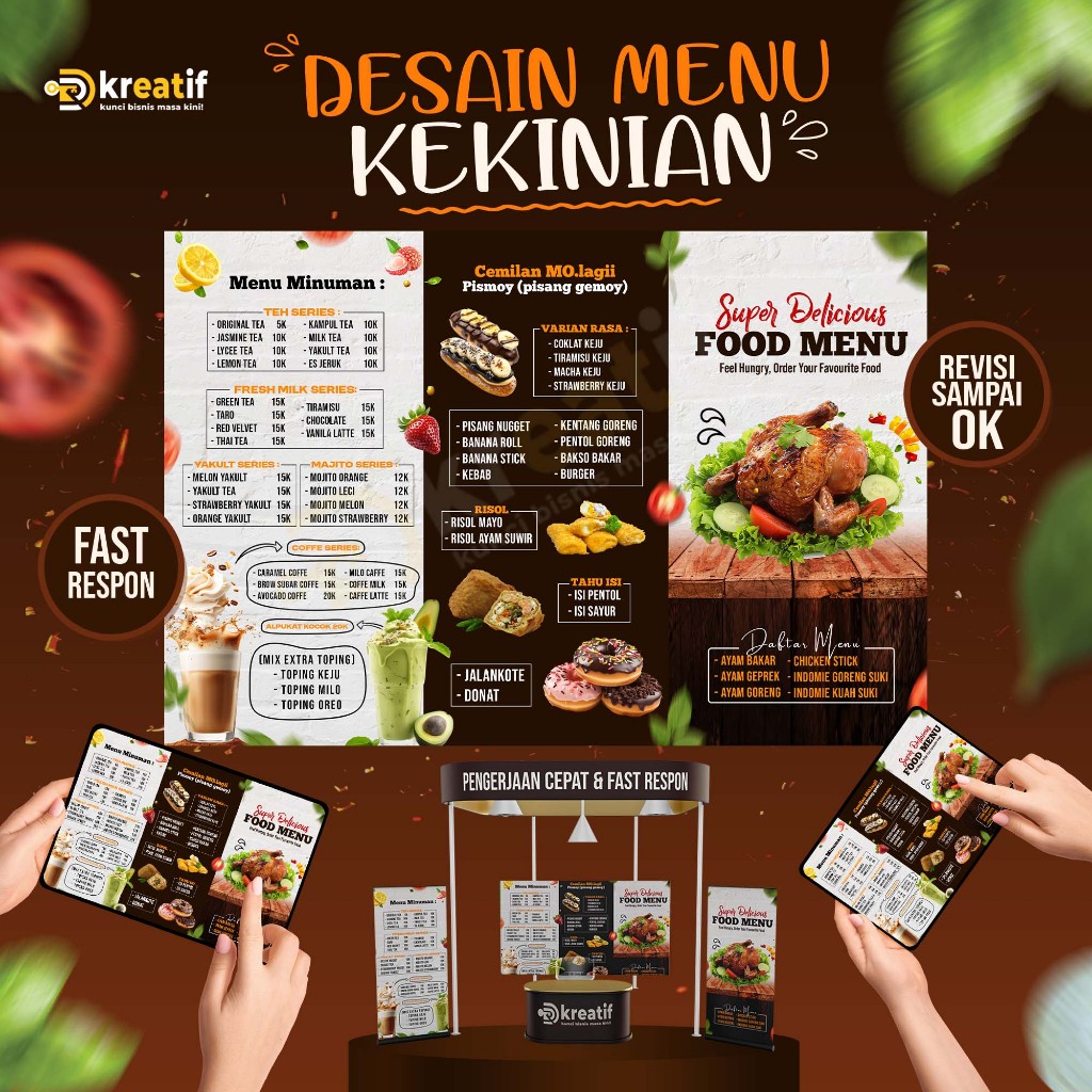 Jual Desain Daftar Menu Makanan & Minuman Unik & Menarik | Jasa Desain ...