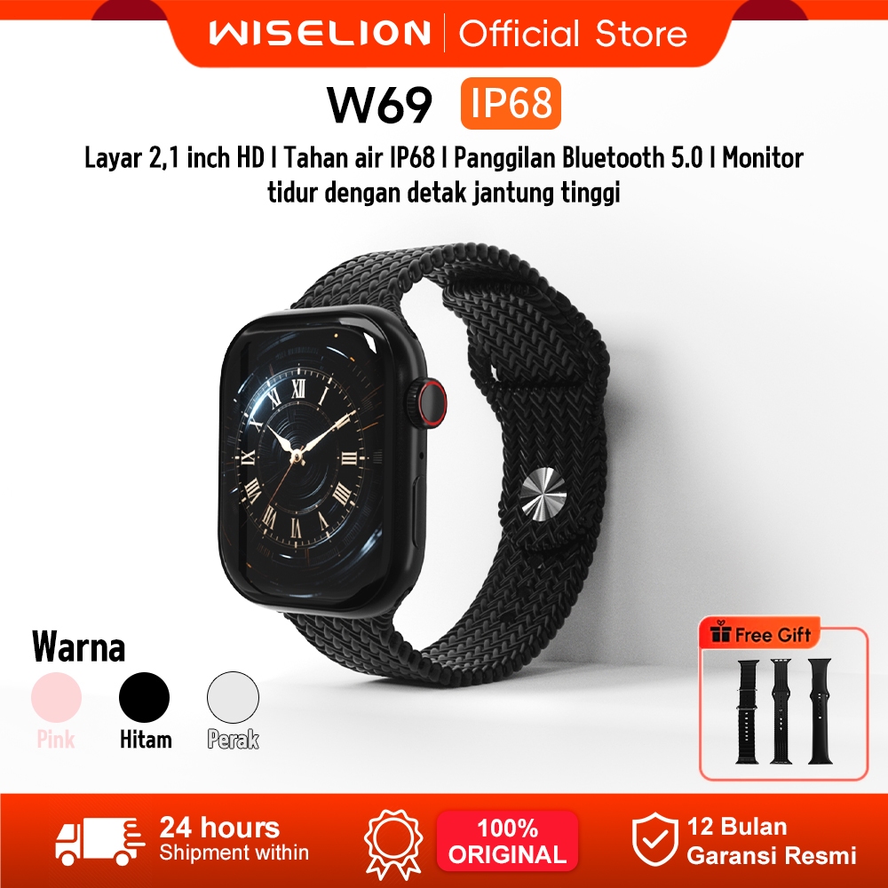 Jual WISELION W69 ProMax Smartwatch 2.1"AMOLED Display Bluetooth Call ...