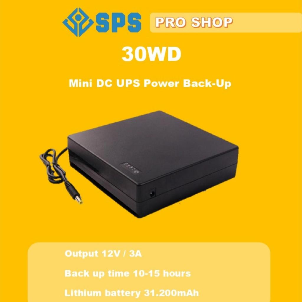 Jual Mini DC UPS SPS 30WD Uninterrupted Back up 36W 31.200 mAh 12V 3A ...
