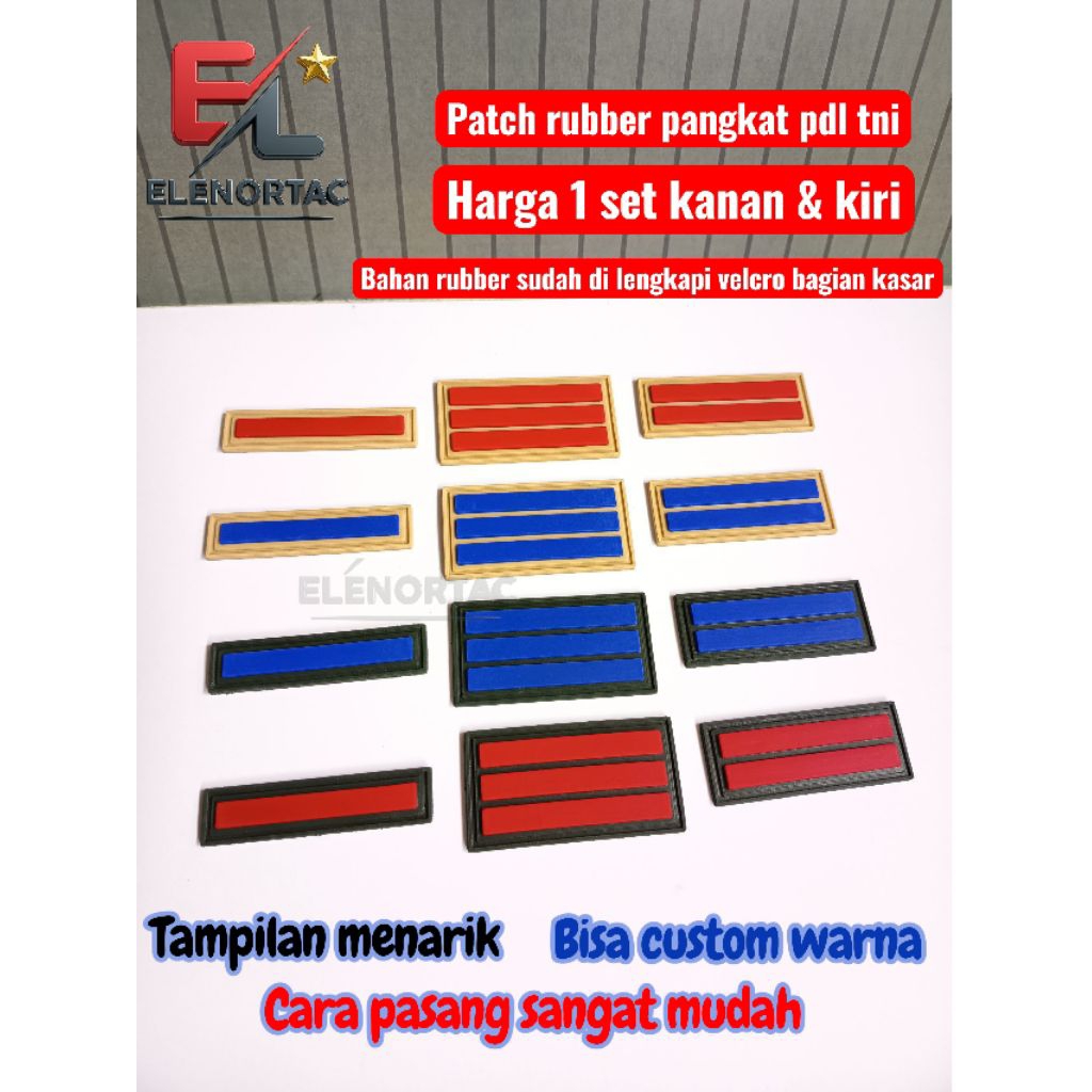 Jual patch rubber pangkat tamtama prada pratu praka tni ad tni al ...