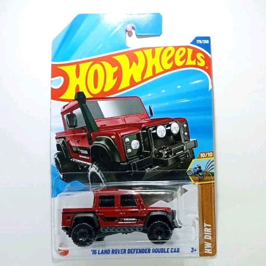 Jual Hot Wheels diecast Hotwheels Land Rover Defender Double Cub Merah ...