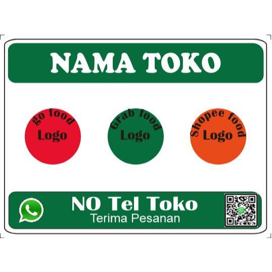 Jual Stiker Jualan Online Logo bisa PILIH Sendiri Custom Nama warung ...
