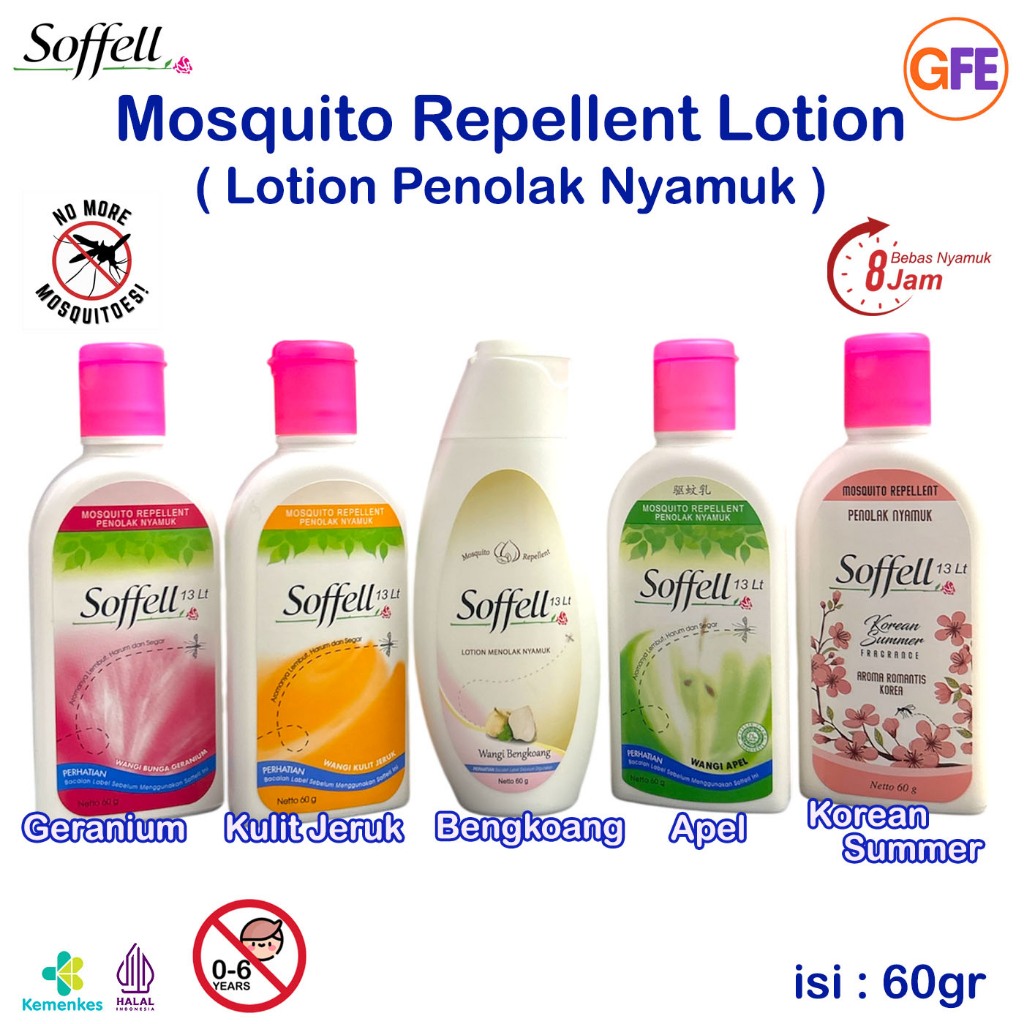 Jual Soffell Lotion Penolak Anti Nyamuk Mosquito Repellent Losion Apel ...