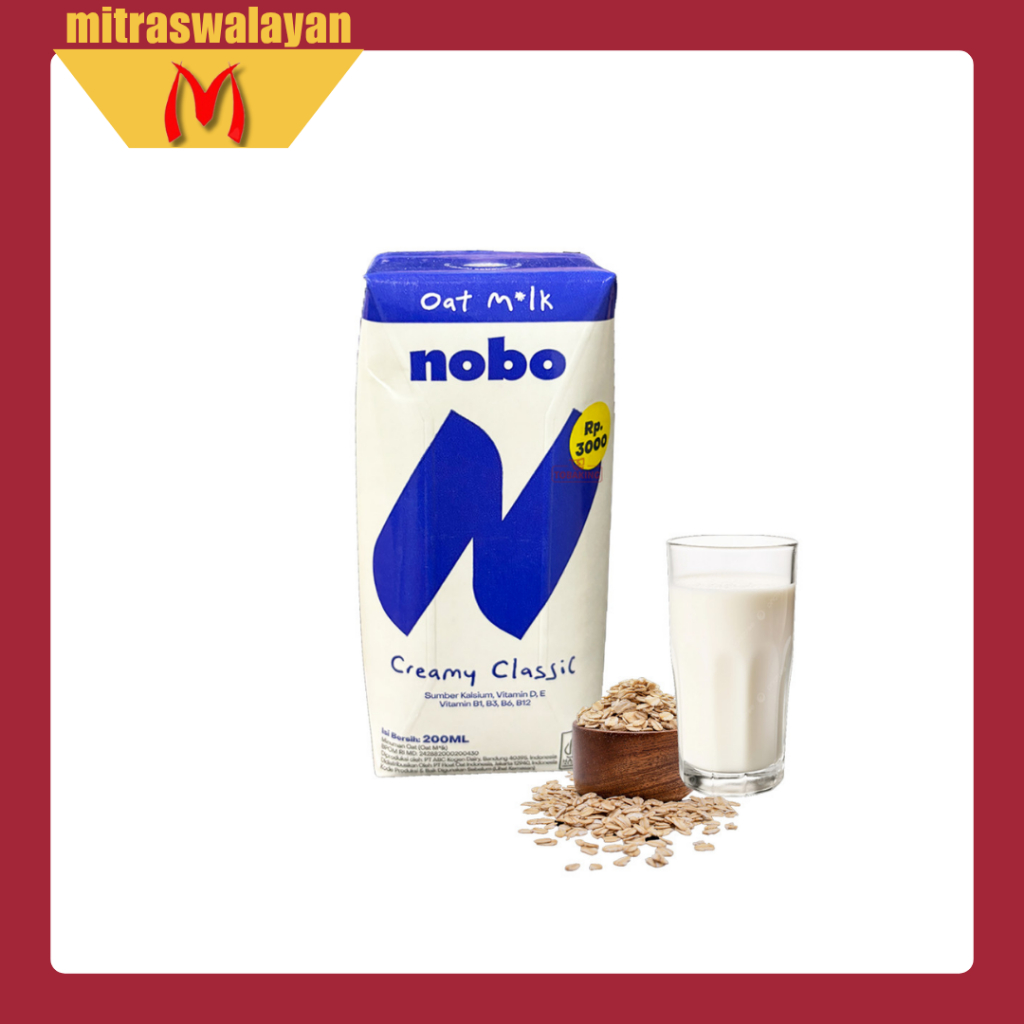 Jual Susu Oat Nobo Creamy Classic Kemasan 200 ml | Shopee Indonesia