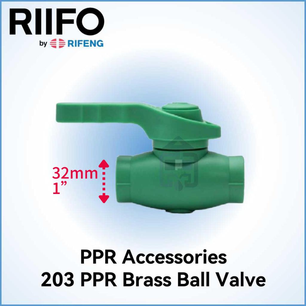 Jual RIFENG - Brass Ball Valve 32mm - Stop Kran full PPR | Shopee Indonesia