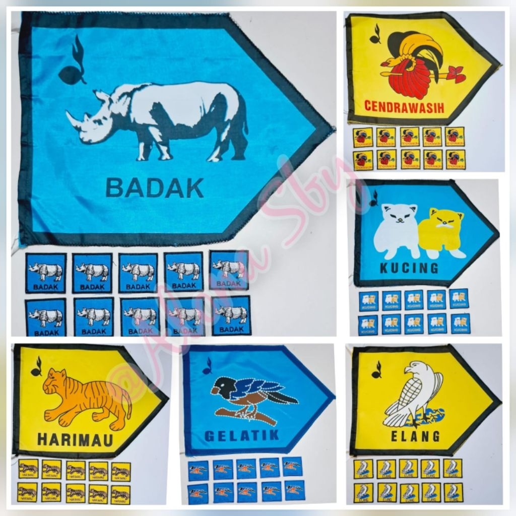 Jual ( 1 Paket = isi 10 Bet Regu + 1 Bendera Logo Regu ) Regu Pramuka ...