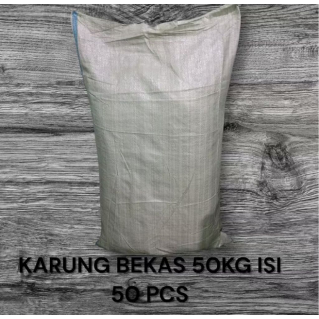 Jual KARUNG BEKAS 50KG (2klipke)UNTUK ISI PUING TANAH PASIRISI 50PCS ...