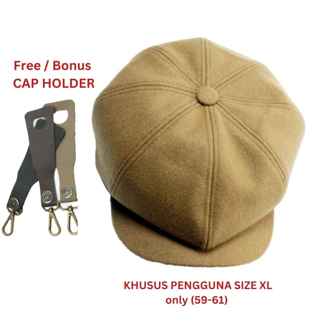 Jual Topi Newsboy cap Ruggedstate Camel Wool SIZE XL | Shopee Indonesia