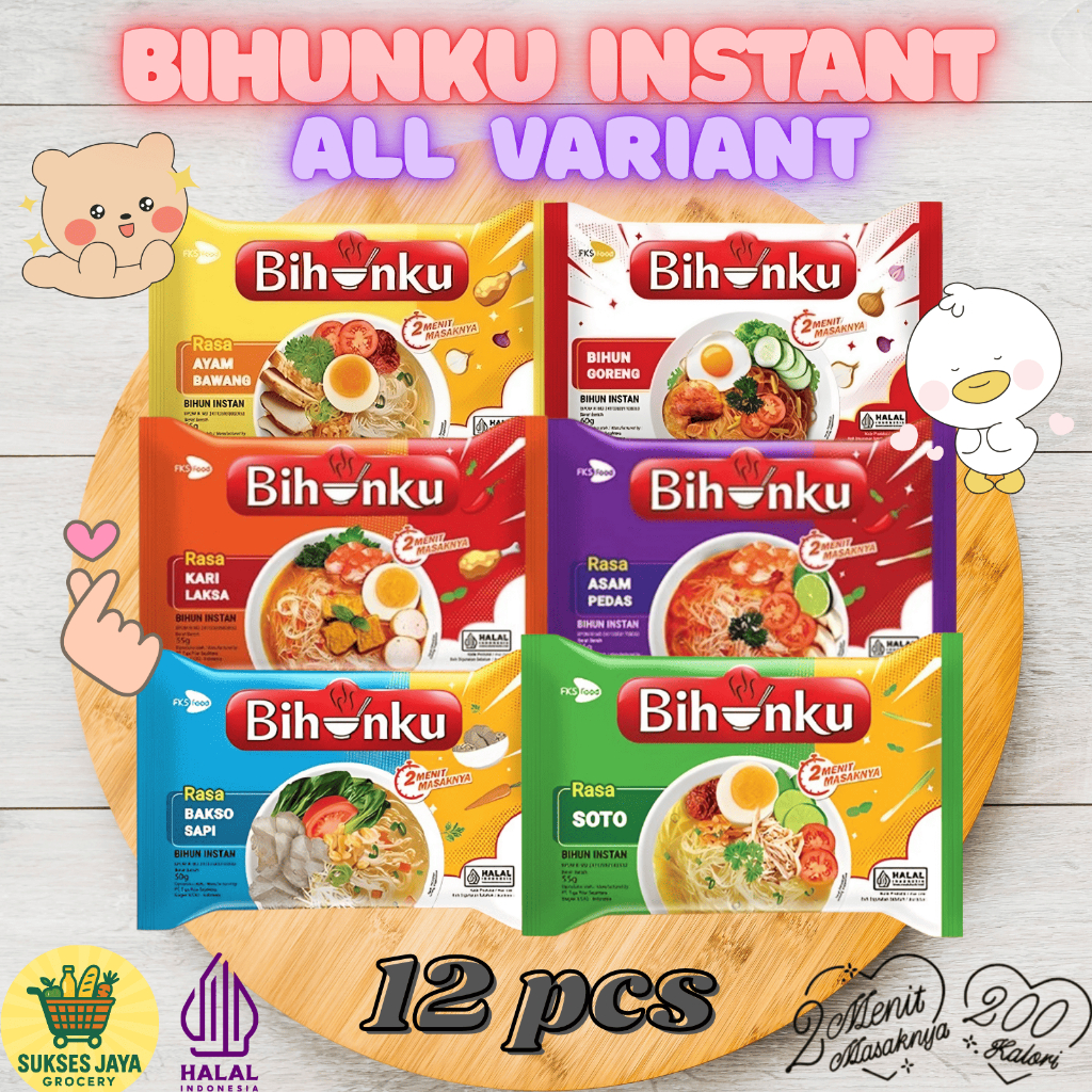 Jual Bihunku Instan - Ayam Bawang, Bihun Goreng, Kari Laksa, Asam Pedas ...