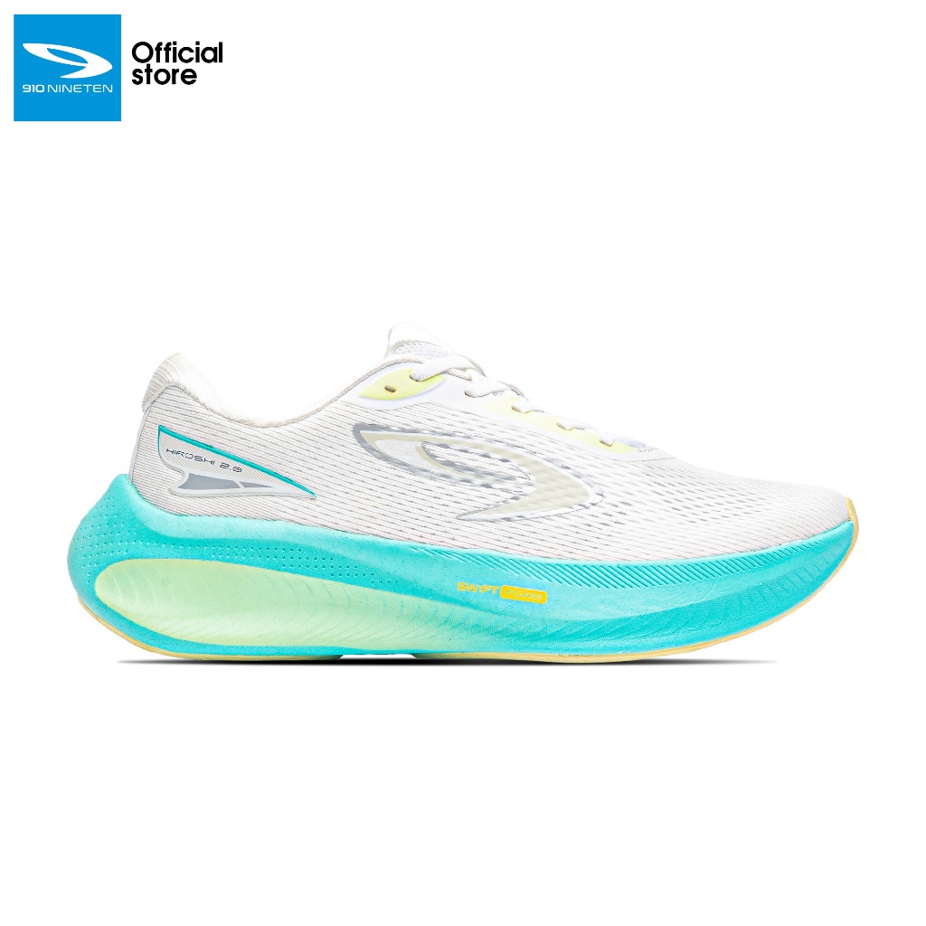 Jual 910 Nineten Hiroshi 2.0 Sepatu Lari - Putih/Hjau Tosca/Kuning ...