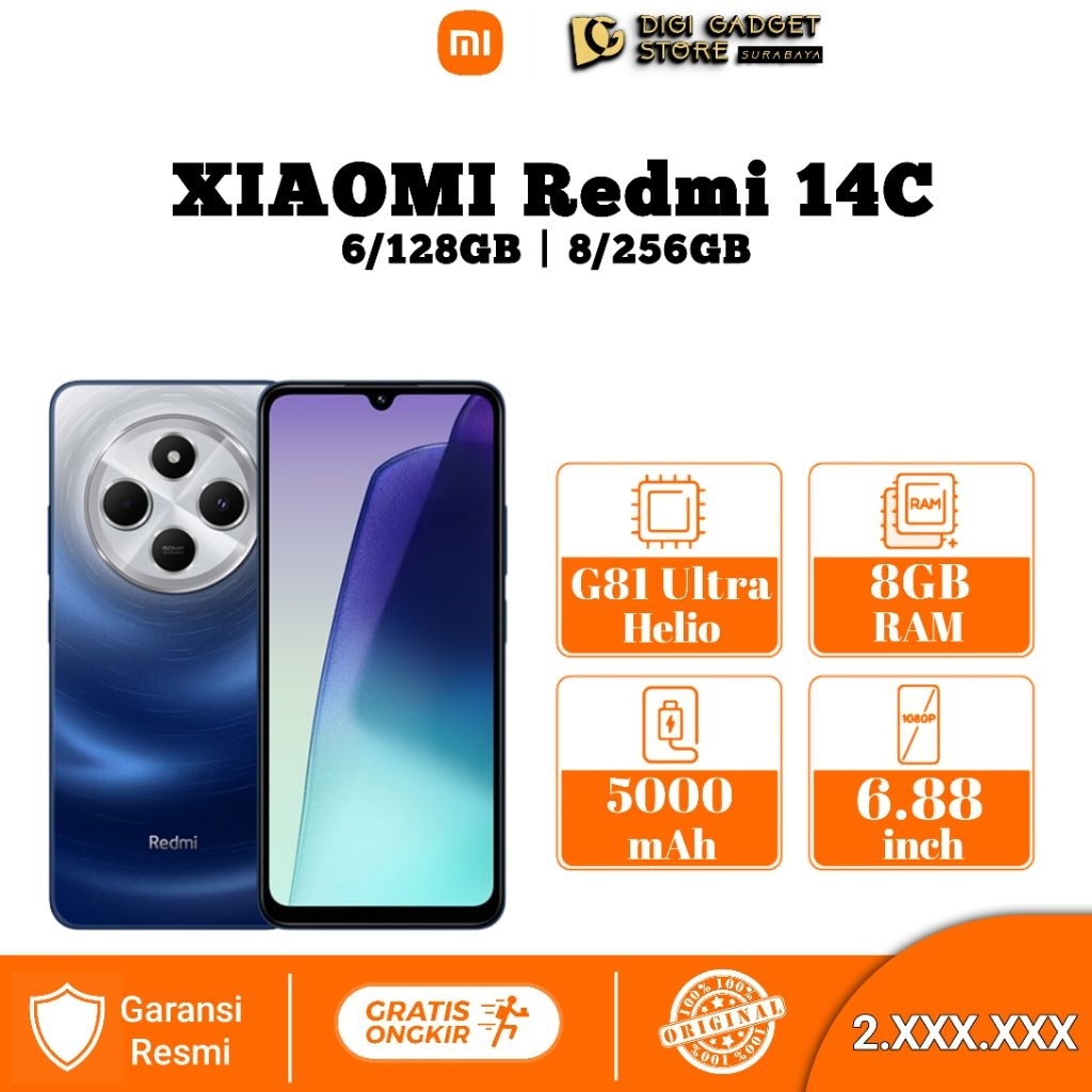 Jual Xiaomi Redmi 14C 6/128GB | 8/256GB Garansi Resmi XIAOMI Indonesia ...