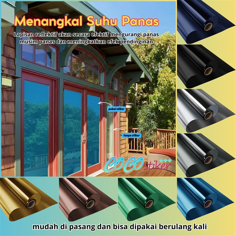 Jual KACA FILM PEREDAM PANAS MATAHARI STICKER KACA ONE WAY SATU ARAH ...