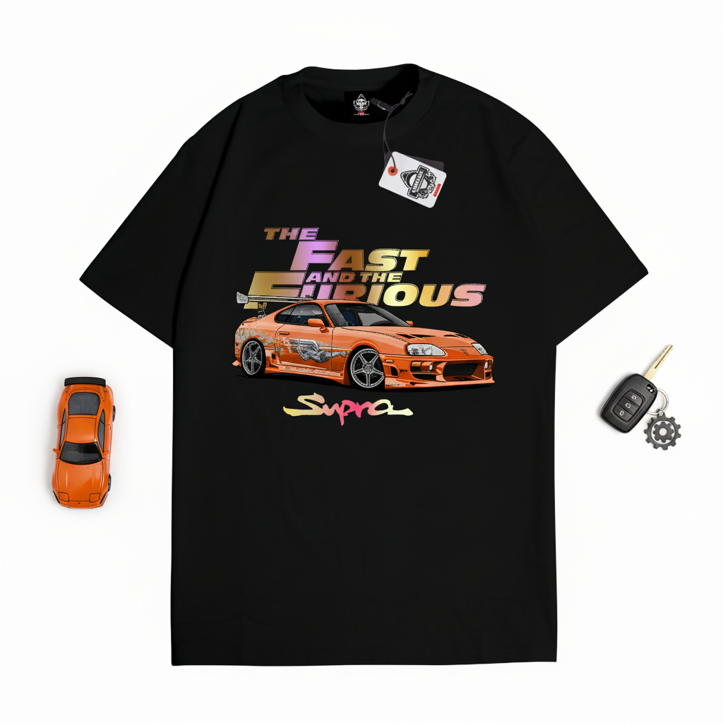 Jual KRMK Kaos T Shirt Baju Distro Unisex Mobil TOYOTA SUPRA MK4 BRIAN ...