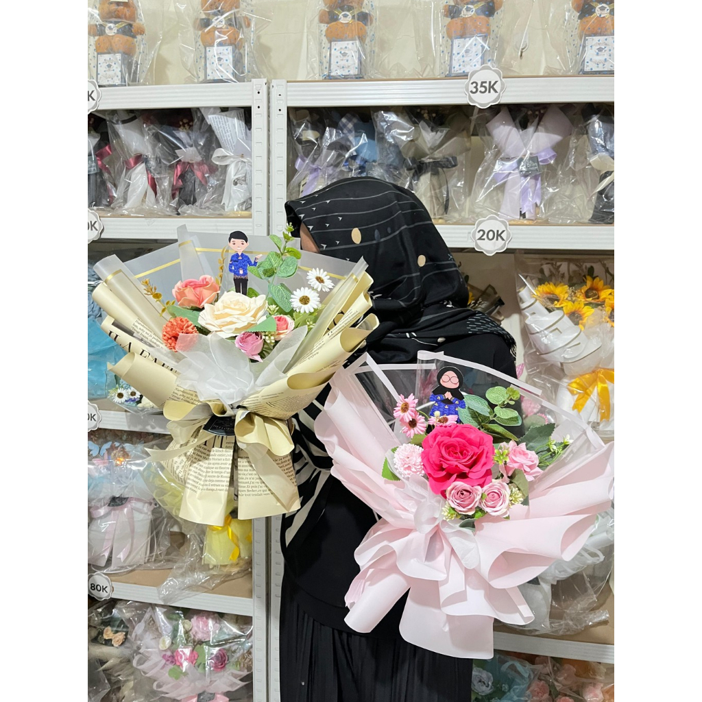 Jual (READY NO PO) BUKET BUNGA ARTIFICIAL HARI GURU | KADO HARI GURU ...