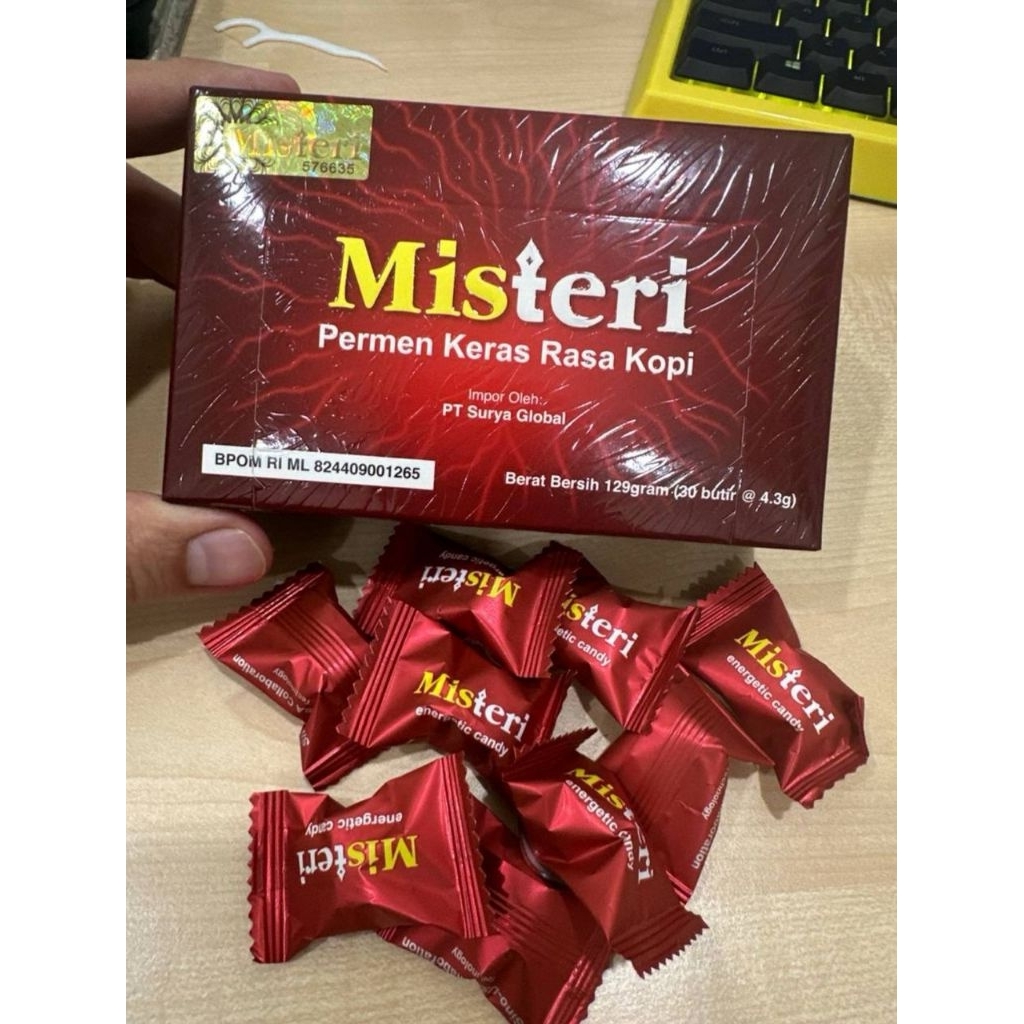 Jual misteri candy 1 box asli original isi 30pcs rasa kopi | Shopee ...
