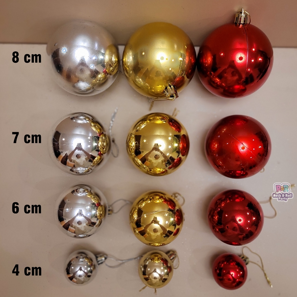 Jual senangSBY 6PCS HIASAN GANTUNG BOLA NATAL Aksesoris Hiasan Bola ...