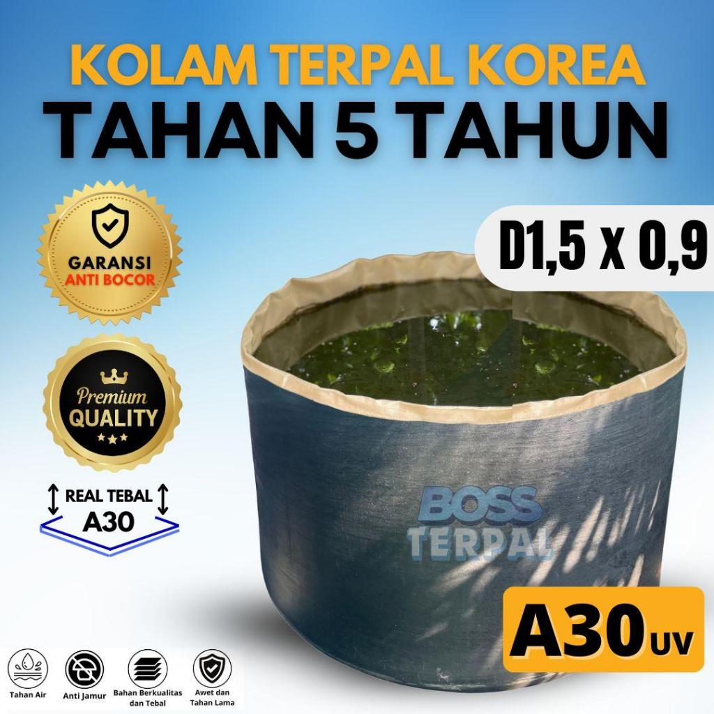 Jual Kolam Terpal Bulat Rangka Karpet Talang A30 Diameter 1.5 m Tinggi ...