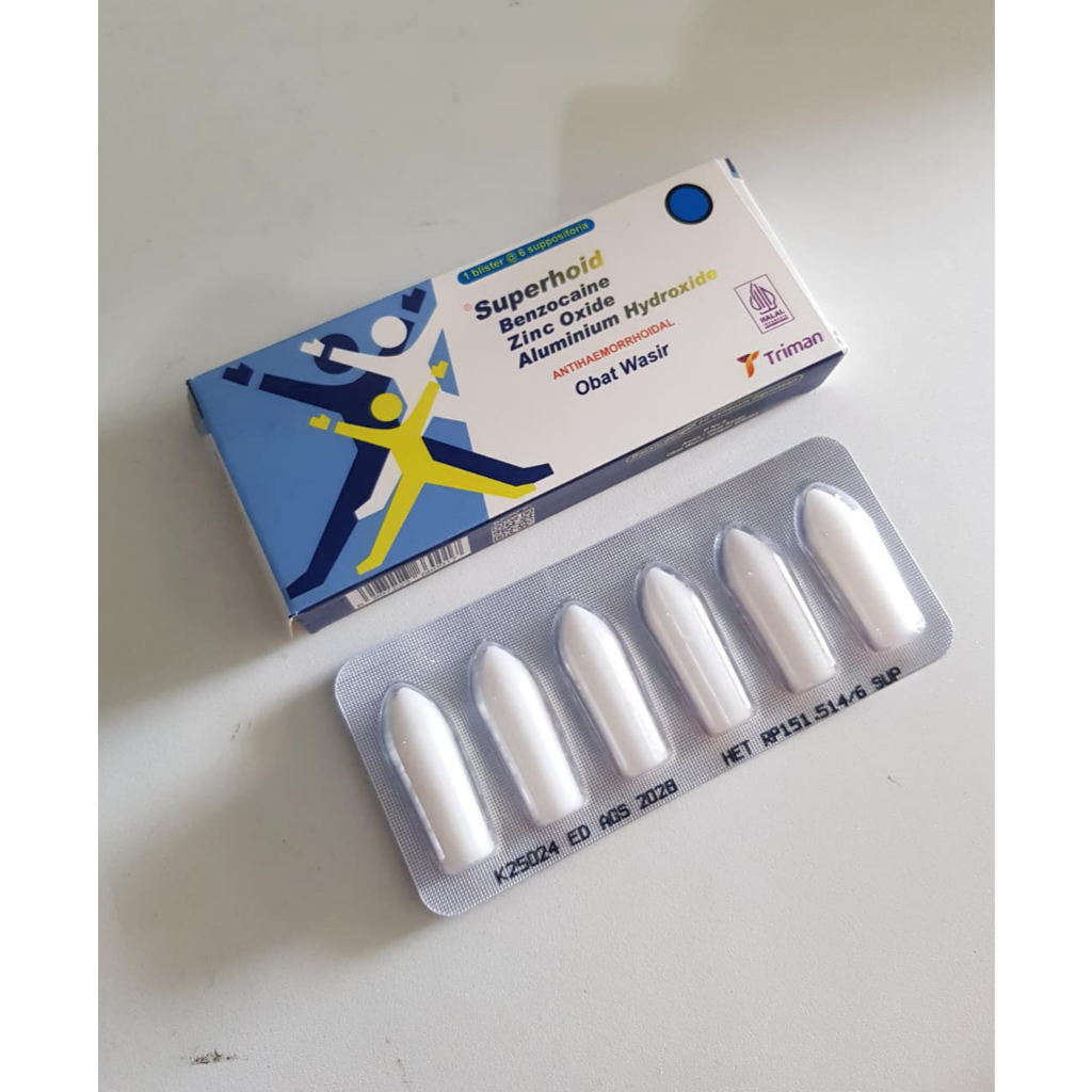 Jual Superhoid Suppositoria Anti Hemoroid obat Wasir Ambeyen isi 6 supp ...