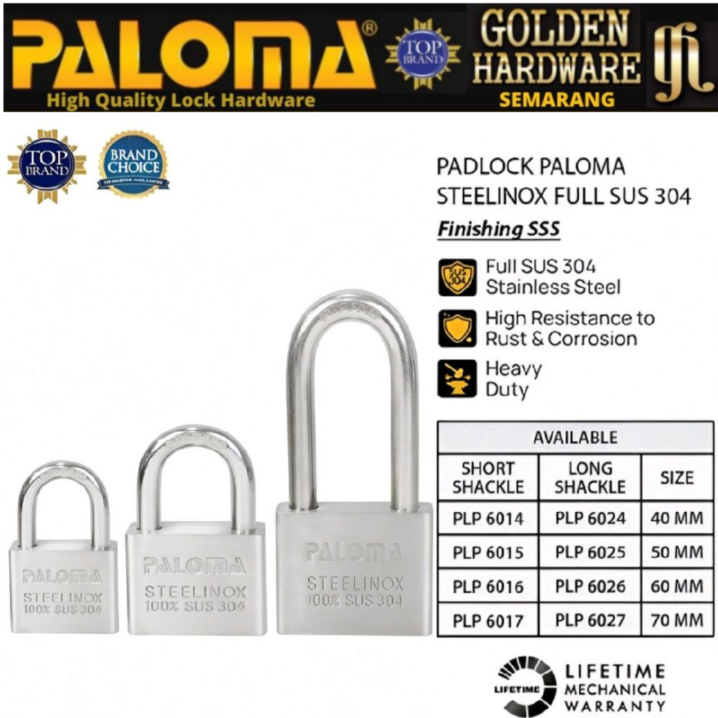 Jual PALOMA Padlock Gembok Gerbang Pagar Loker Kunci Pintu Rumah ...