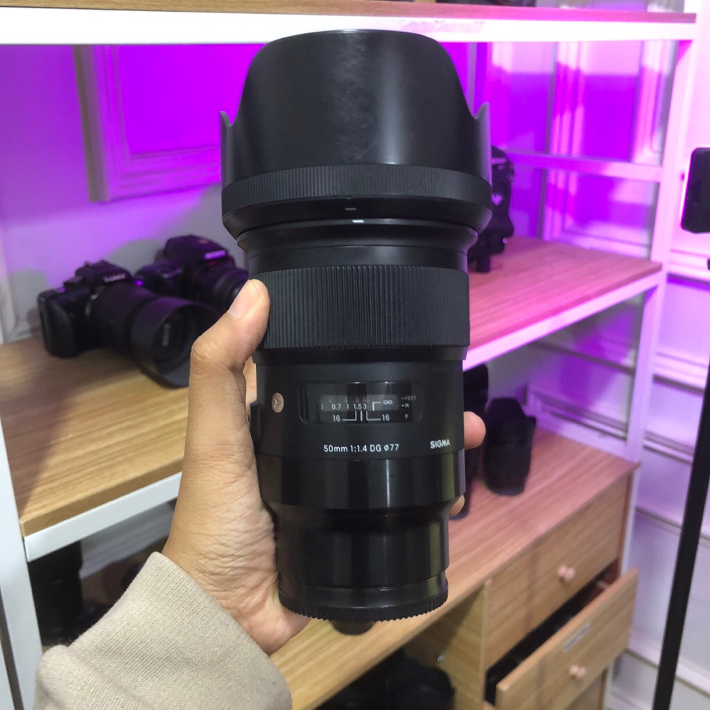 Jual Lensa 50mm f1.4 sigma art sony fullsetbox | Shopee Indonesia