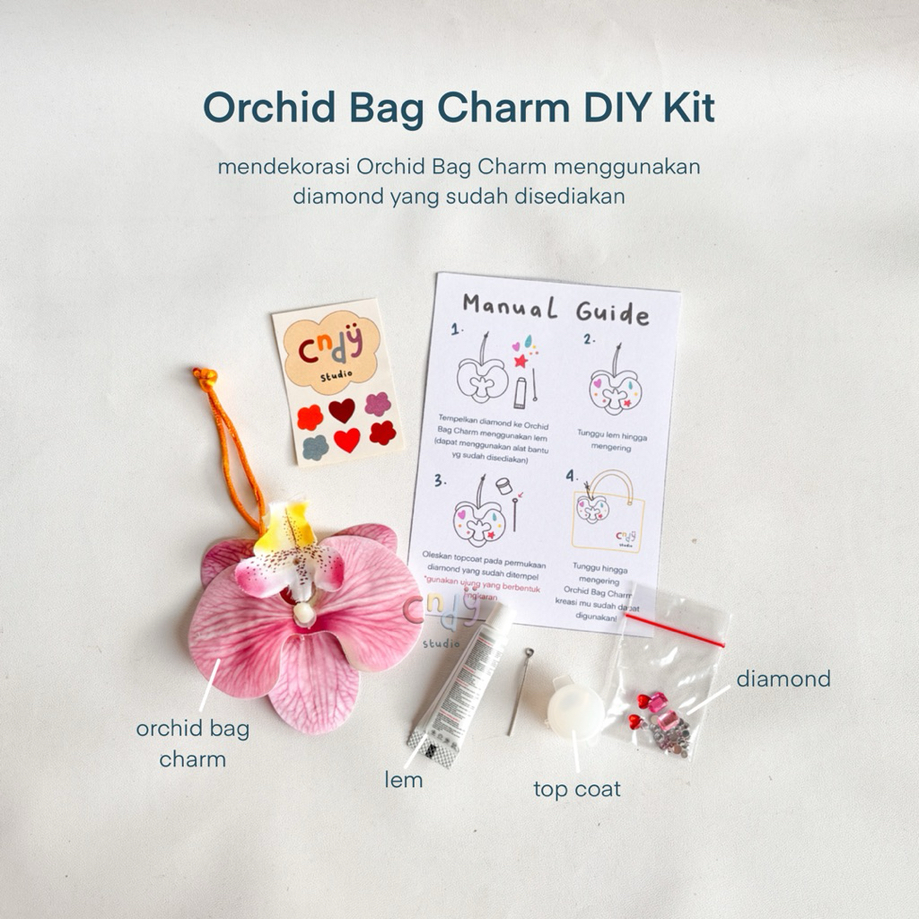 Jual Orchid Bag Charm DIY Kit | Shopee Indonesia