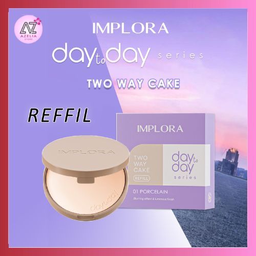 Jual IMPLORA Day To Day Two Way Cake 10 gr Refill | Shopee Indonesia