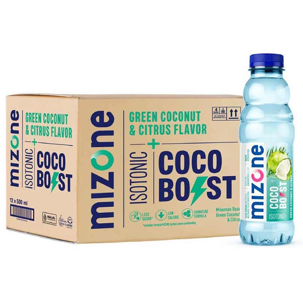 Jual MINUMAN ISOTONIK MIZONE COCO BOOST 500ML DUS ISI 12 BOTOL | Shopee ...