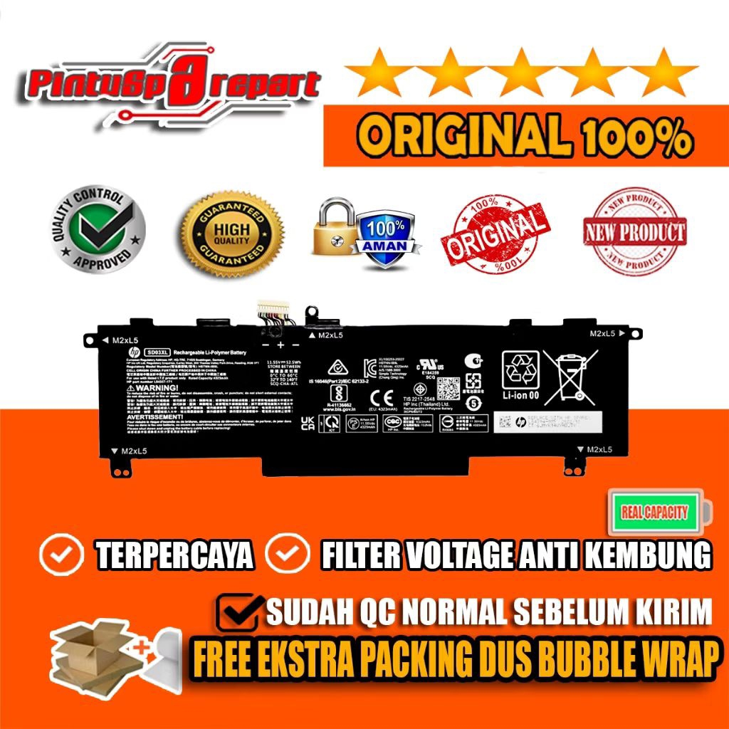 Jual (GENUINE SD03XL) ORIGINAL BATERAI HP VICTUS 15 15-FA0116TX 15 ...
