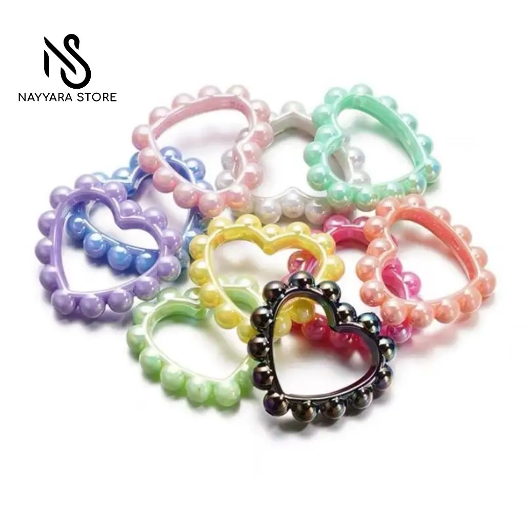 Jual 50gr Mote Manik Akrilik Pandora Love Bolong Warna | Bahan ...