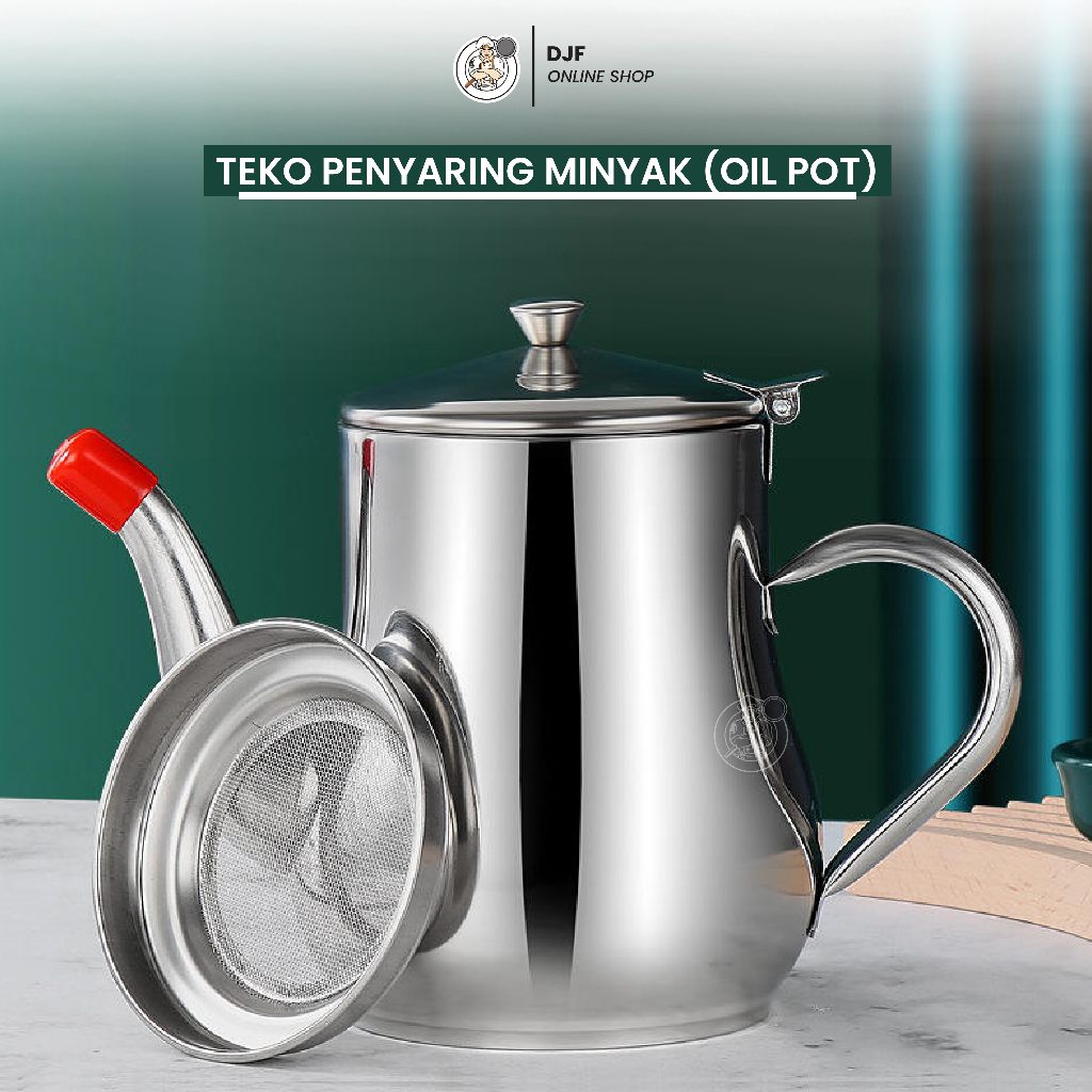 Jual Teko Saringan Teko Penyaringan Minyak/Teko saringan minyak/ Gelas ...