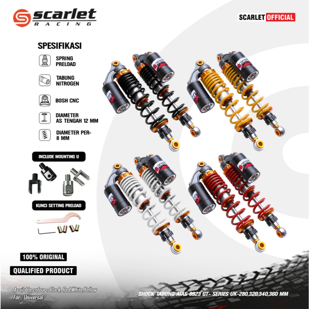 Jual Scarlet Racing - Shock Absorber Shockbreaker Skok Tabung Atas 8923 ...