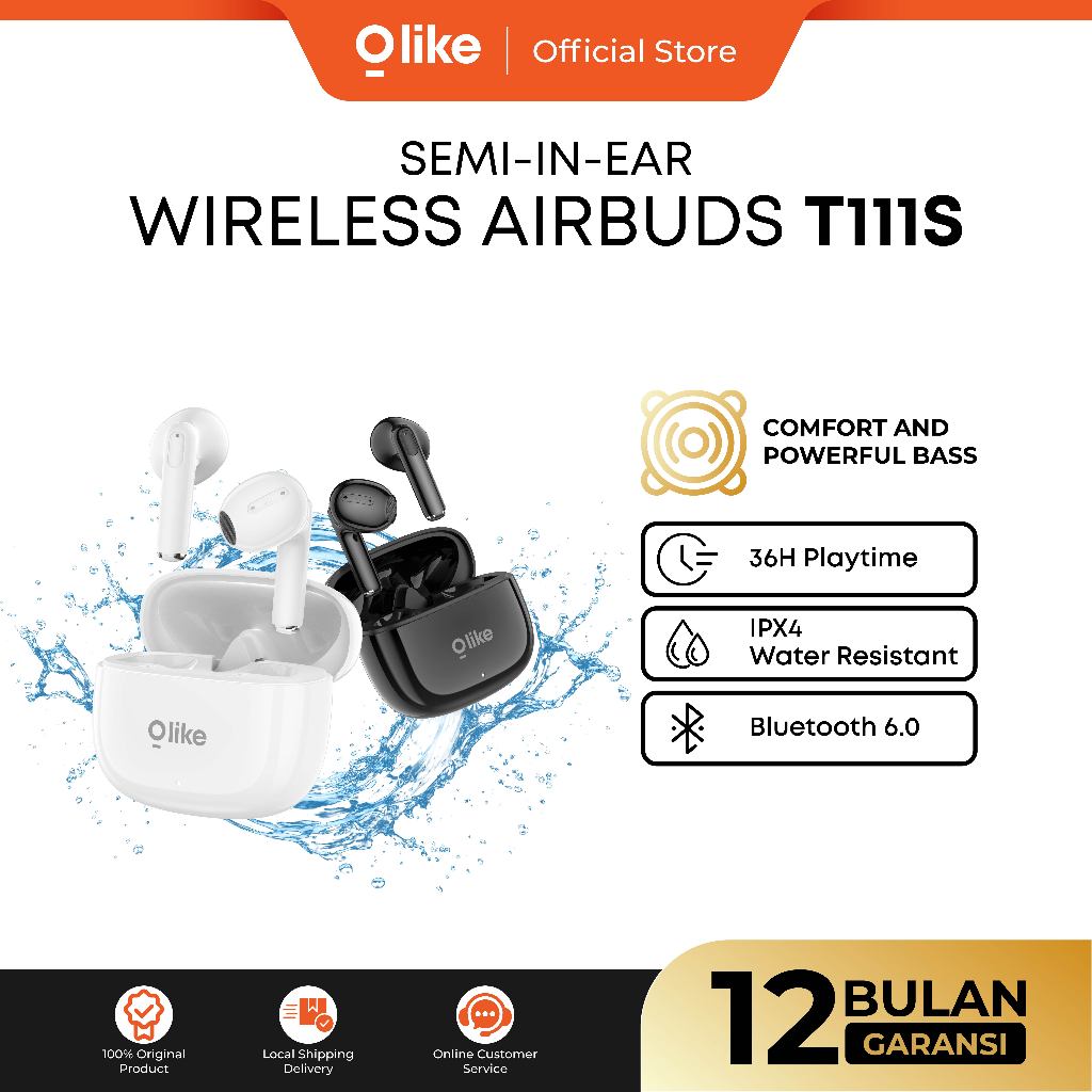 Jual Olike True Wireless Earphone T111s Headset Bluetooth 6.0 Half in ...