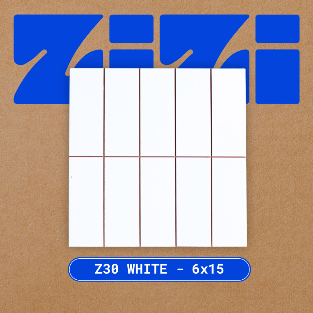 Jual ZIZI Z30 White 30x30 cm (6x15 cm) Pre-Cut Tiles | Shopee Indonesia