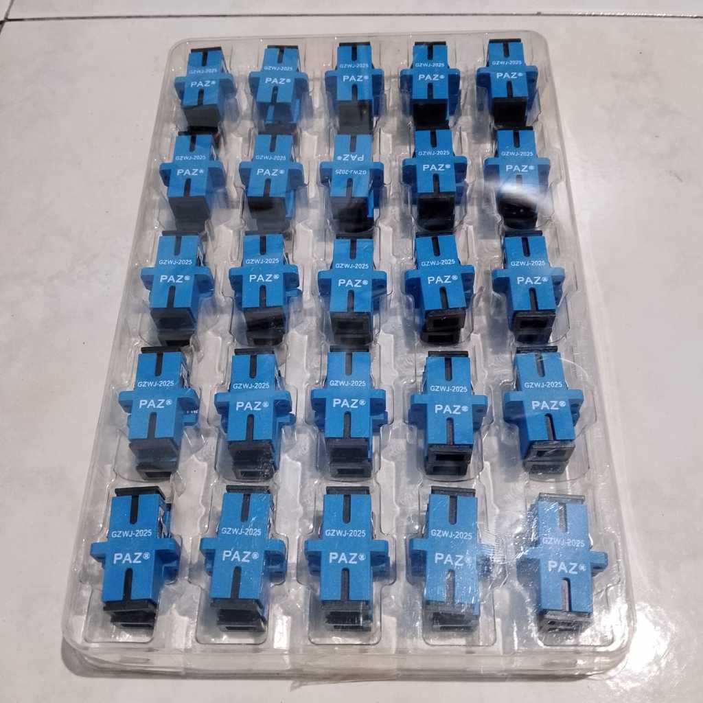Jual PAZ Fiber Optic Adapter SC UPC Barel Connector 50 Pcs | Shopee ...